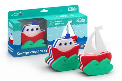 Игрушка-конструктор EL BASCO для купания Кораблик, Парусник, 03-001 ...