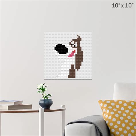 Barnyard Dawg Pixel Art Wall Poster Build Your Own With Bricks Brik