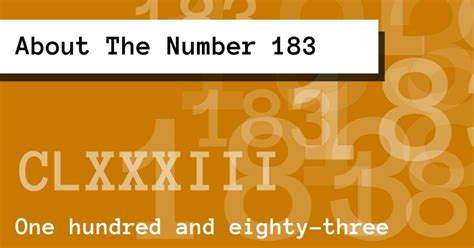 About The Number 183