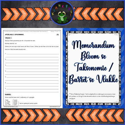 Graad 5 Afrikaans Eerste Addisionele Taal Formele Assessering Taak 4 And 5 Kwartaal 2 2022 • Teacha