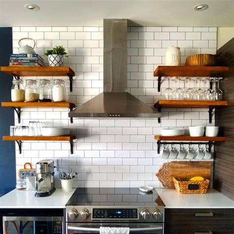 Open Shelving Between Kitchen Cabinets At Doris Hogan Blog