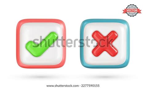 Correct Incorrect Signs Right Wrong Mark Stock Vector Royalty Free