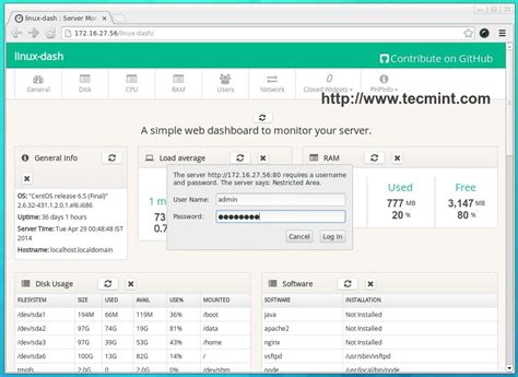 Linux Dash Monitors “linux Server Performance” Remotely Using Web