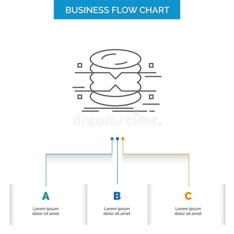 Database Data Architecture Infographics Monitoring Business Flow Chart Design With 3 Steps