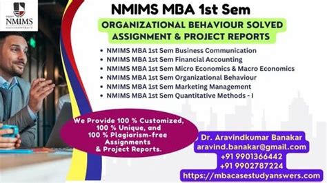 Nmims Mba Organizational Behaviour Solved Assignment At ₹ 1500page In