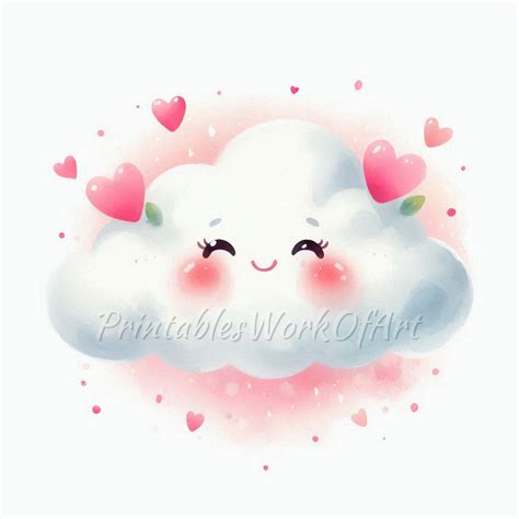 10 Cute Cartoon Clouds Clipart Clouds For Nursery Raining Printable