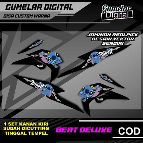 Jual STRIPPING SIMPEL HONDA BEAT DELUXE BEAT STREET STITCH SUDAH DI