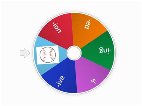Baseball Objects Suffix Cube Random Wheel