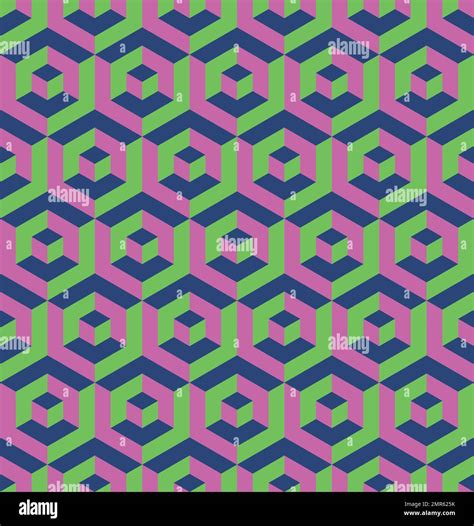 Abstract 3d Background Of Isometric Hexagonal Shapes Vector Seamless