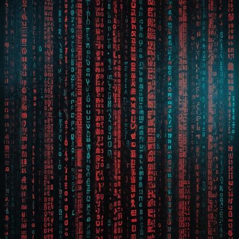 Dynamic Flowing Matrix On A Digital Screen Showcasing Streams Of Data