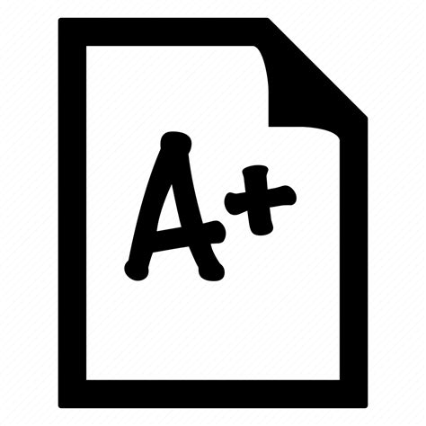 A Assignment Document Grade Homework Plus Student Icon Download