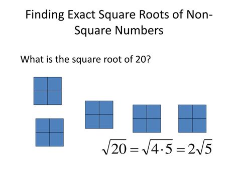 Ppt Finding Exact Square Roots Of Non Square Numbers Powerpoint Presentation Id6640061 Ppt Finding Exact Square Roots Of Non Square Numbers Powerpoint Presentation Id6640061