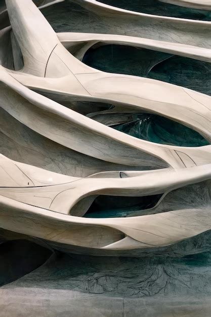 Premium Ai Image Abstract Structure Of A Futuristic Building