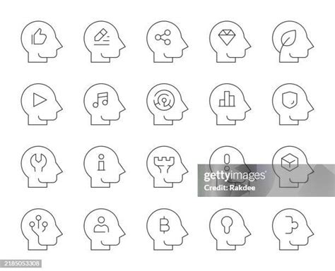 Human Thinking 2 Thin Line Icons High Res Vector Graphic Getty Images