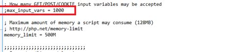 Error Max Input Vars Traducciones Prestashop Manual