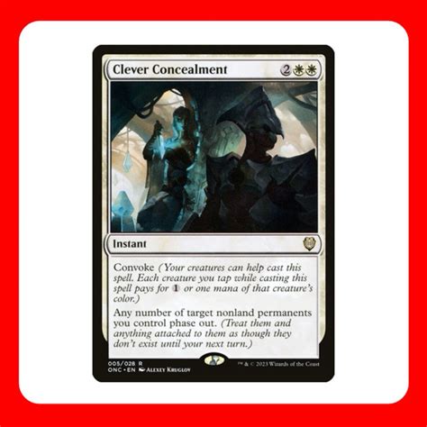 Mtg Clever Concealment Onc White Rare Normal Eng การ์ดเม