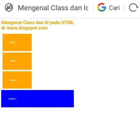 mengenal class dan id pada html dr kone