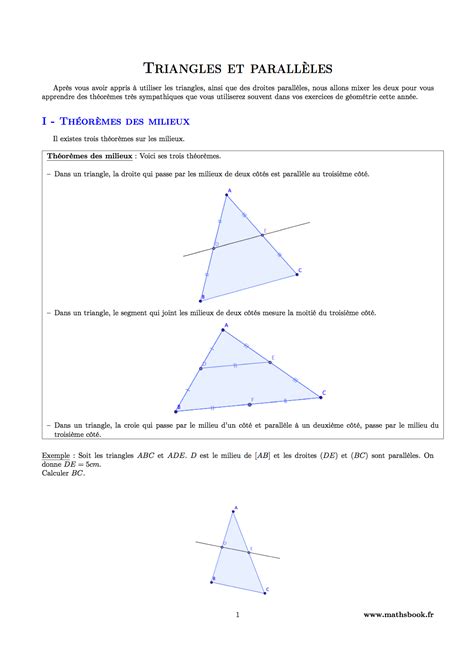 Triangles et parallèles