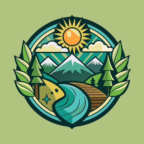 Environment Logo Illustration On Solid Background 47197154 Vector Art