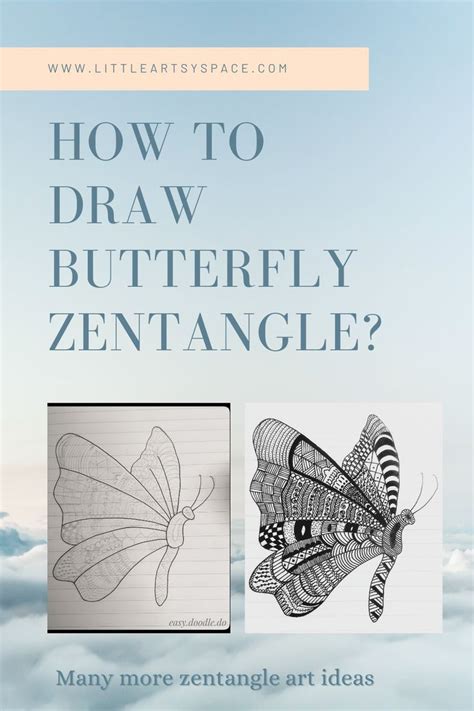 Butterfly Zentangle Zentangle Art Watercolor And Sharpie Butterfly