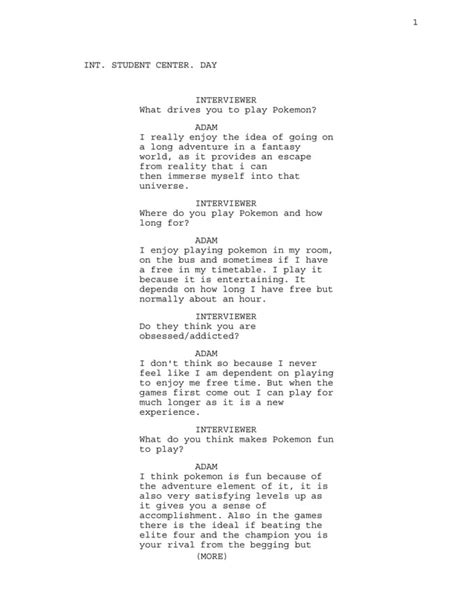 Documentary Script 1st Draft Pdf