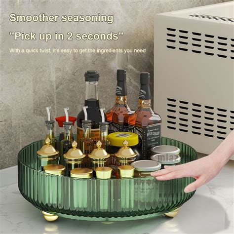 Jual Rak Putar 360 Derajat Wadah Buah Air Mineral Makanan Putar Rak Kosmetik Buah Bumbu