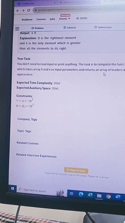 Leaders In An Array Gfg Potd Coding Array Potd Youtube