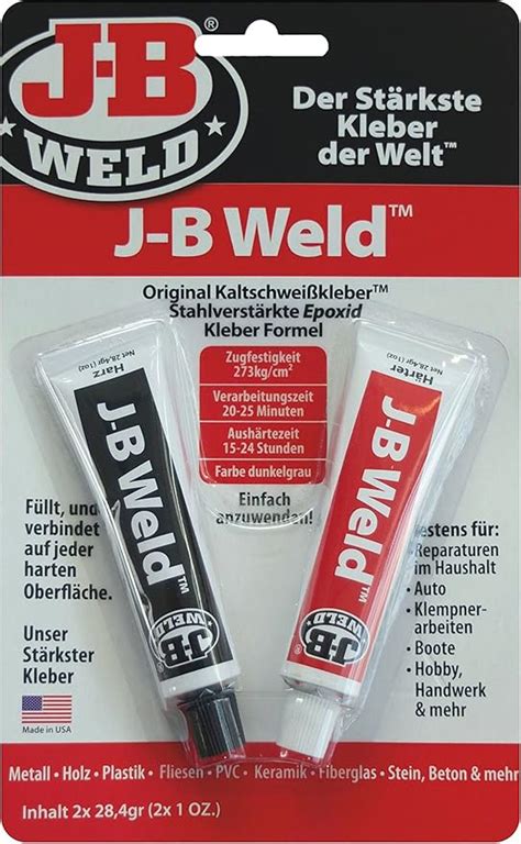 JB Weld Das Original stahlverstärkter 2 Komponenten Epoxid Kleber