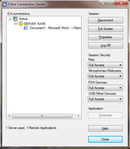 Using The Citrix Connection Center Vcit Help Desk