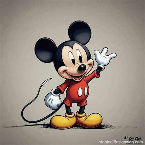 Mikey Mouse Cartoon Character Stable Diffusion Online