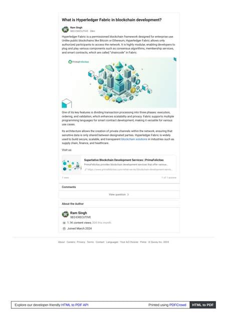 What Is Hyperledger Fabric In Blockchain Developmentpdf
