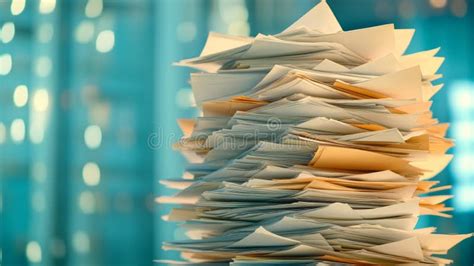 A Massive Pile Of Disorganized Papers And Documents Representing
