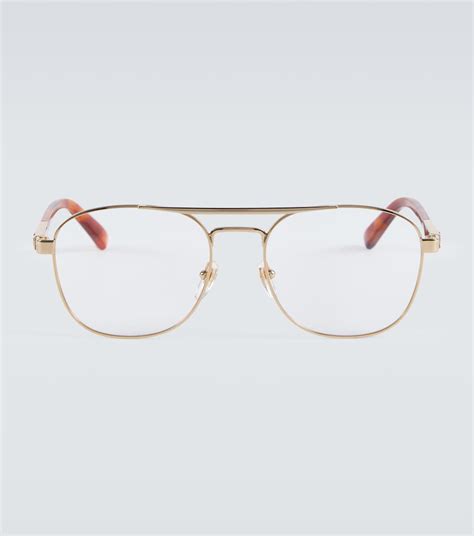 Aviator Glasses In Gold Gucci Mytheresa