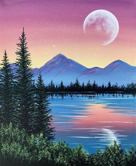 Bajo Luz De Luna 02 Pinturas Arte En Lienzo Pinturas En