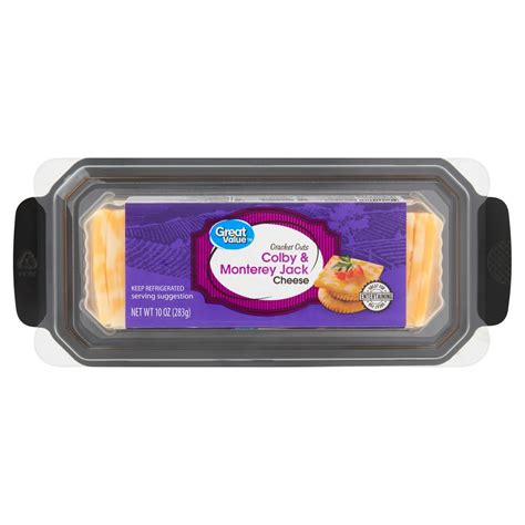 Great value COLBY & MONTEREY JACK CRACKER CUTS CHEESE, COLBY & MONTEREY ...