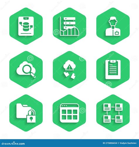 Set Cloud Hacking Browser Files Hierarchy Organogram Chart Server Data Report Folder And