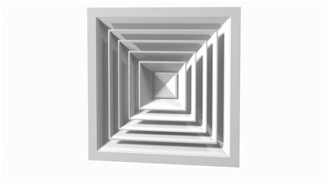 3d Air Vent Diffuser Square Turbosquid 1962215