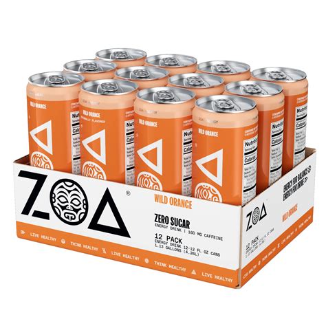 Snapklik ZOA Zero Sugar Energy Drinks Wild Orange Clean Sugar