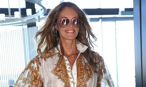 Elle Macpherson Stuns In Boho Outfit As She Attends The Launch Of Her New Wellco Beauty Range