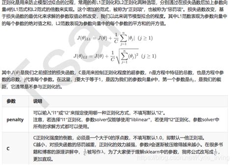 逻辑回归使用（参数）逻辑回归参数 Csdn博客