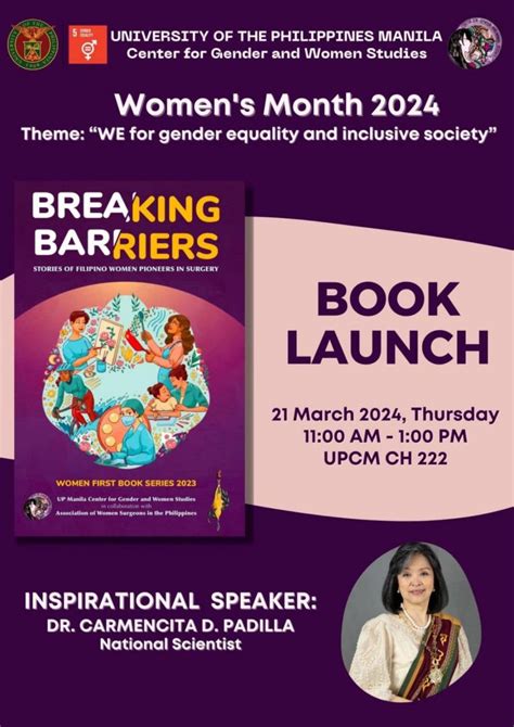 “breaking Barriers Stories Of Filipino Women Pioneers In Surgery” Book