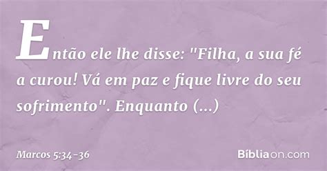 Marcos 534 36 Tão Somente Creia Bíblia