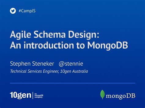 Agile Schema Design An Introduction To MongoDB PPT