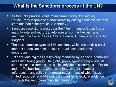 Economic Sanctions In International Relations