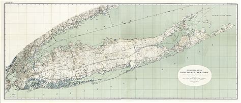 Long Island Antique Map 1932 Topographic Map — Museum Outlets