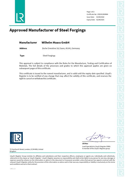 Wmass Germany Certificates