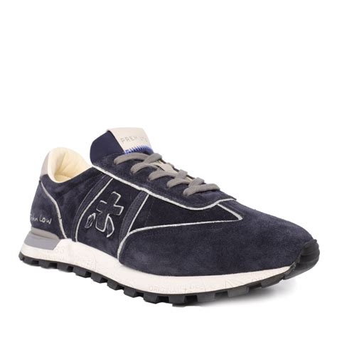Premiata Sneakers bărbați Premiata John Low bleumarin din piele