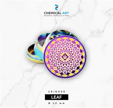 Leaf Grinder Ø50 Mm 4 Tlg Regenbogen Mandala Chemical Art