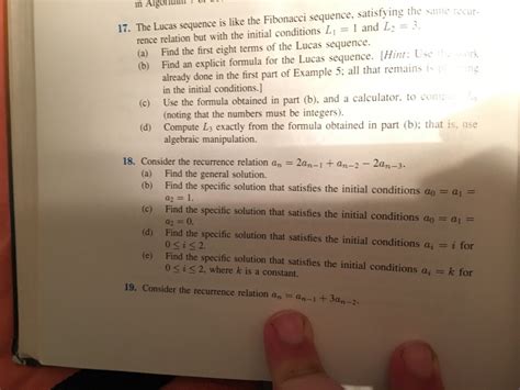 Solved The Lucas Sequence Is Like The Fibonacci Sequence