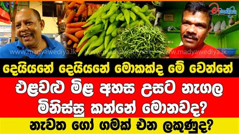 නැවත ගෝ ගමක් එන ලකුණුද එළවළු මිළ අහස උසට Youtube